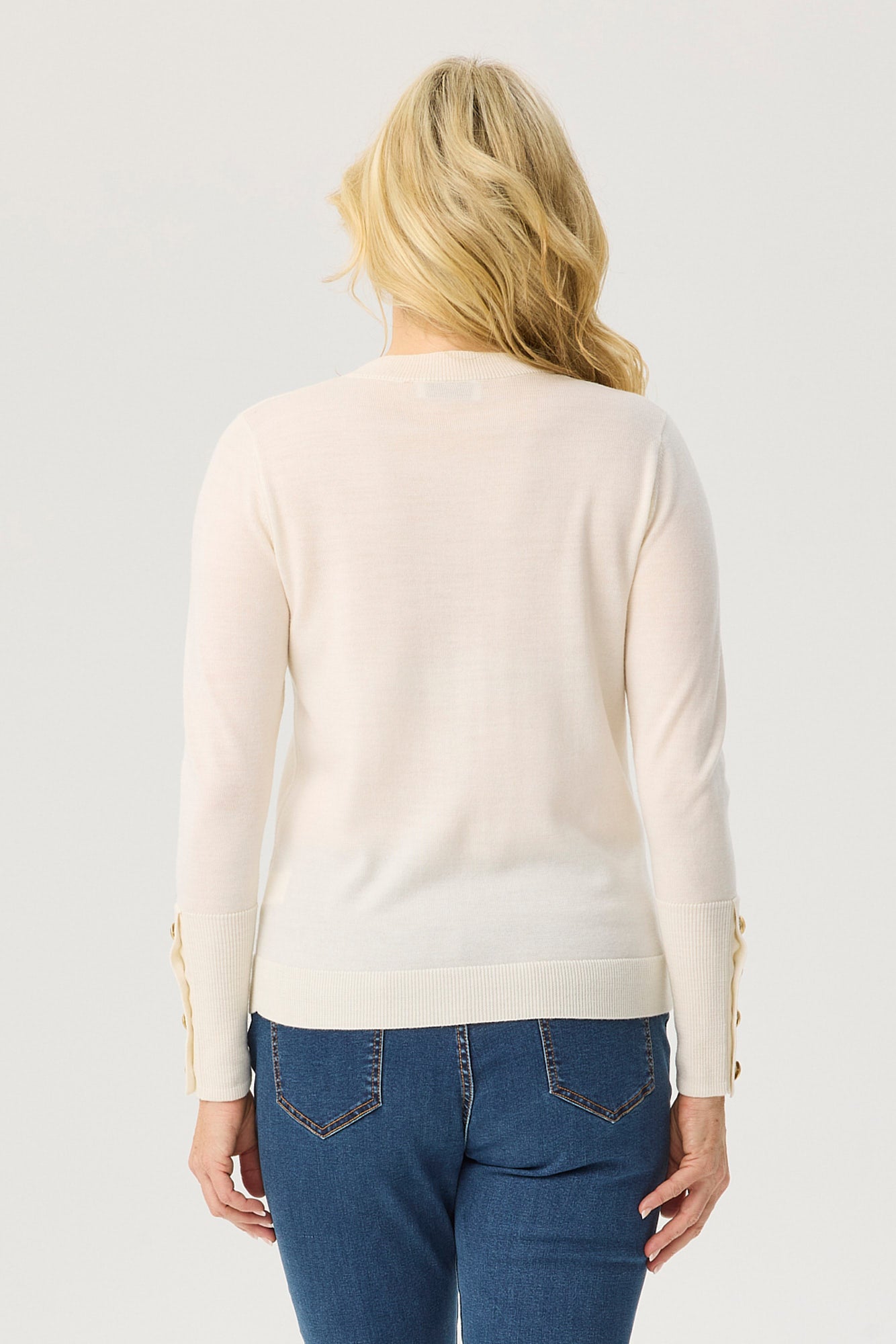 Shop Potts Point Button Cuff Sweater in Ivory – Fella Hamilton