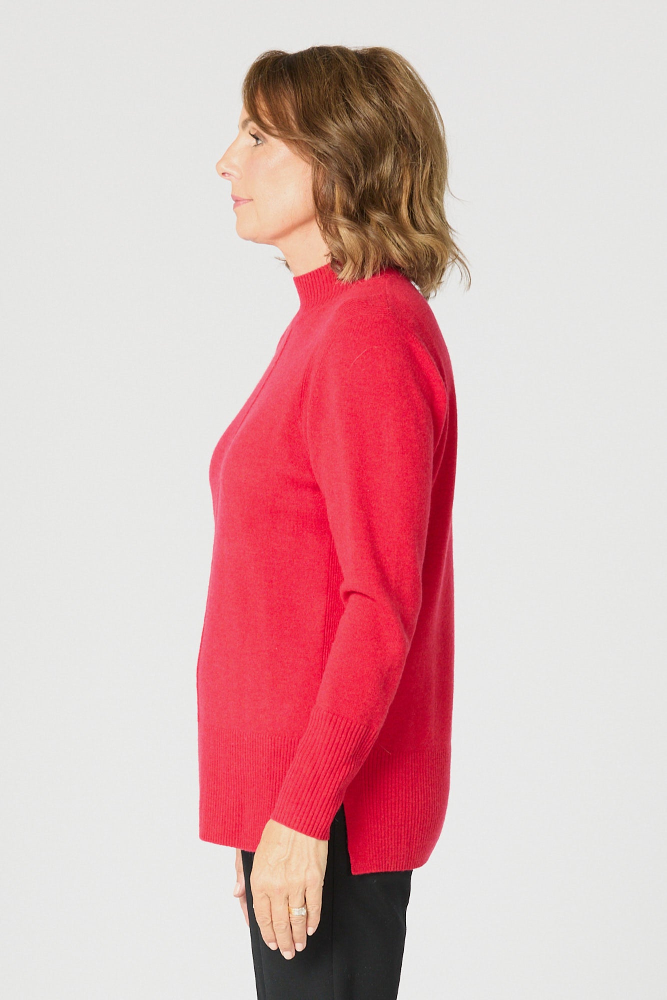 Shop Carla Sweater in Red Marle – Fella Hamilton