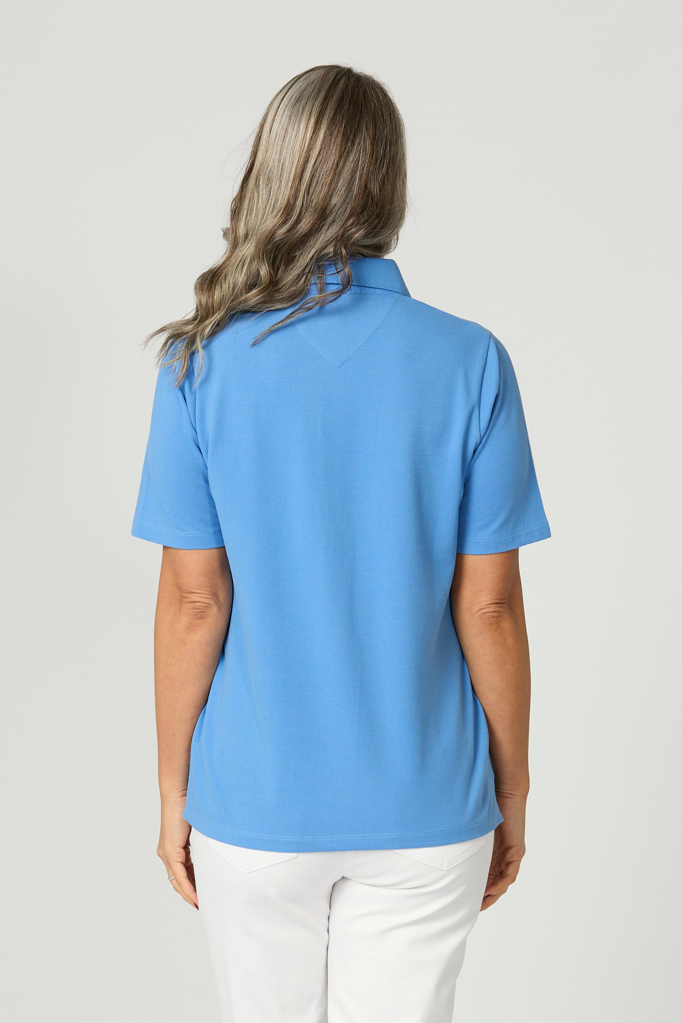 Shop Madison S/S Polo Top in Blue – Fella Hamilton