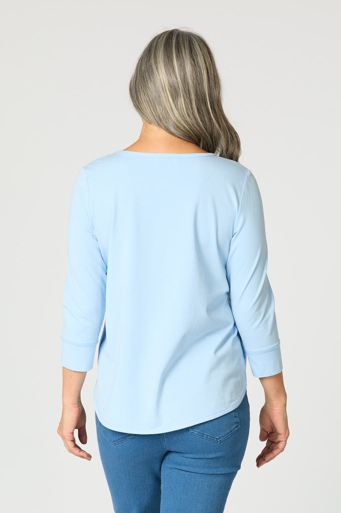 Shop Eternity Modal Cotton Bind Top in Pale Blue – Fella Hamilton