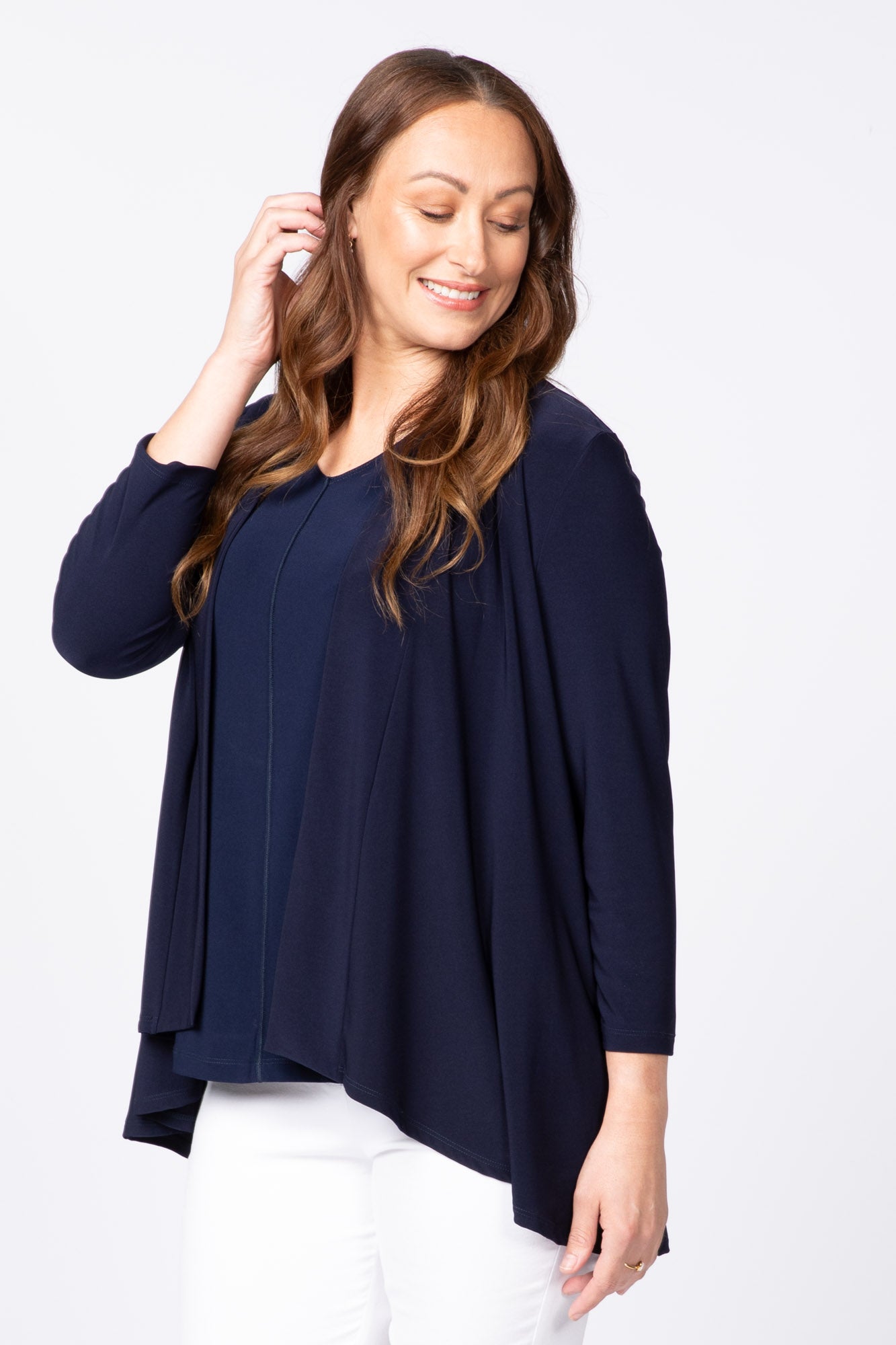 Shop Hush Swing Cardigan in Navy – Fella Hamilton
