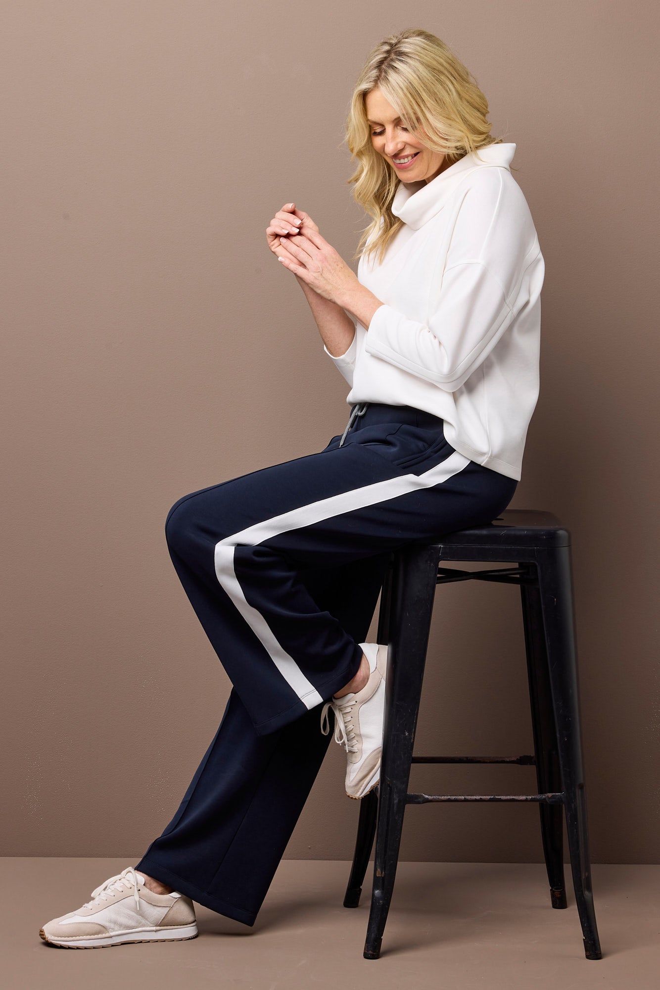 Shop Charisma Cowl Neck Top in Ivory – Fella Hamilton