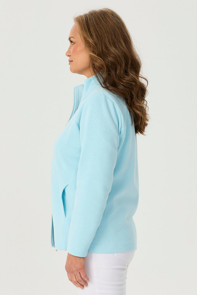 Shop Haven French Rib Zip Up Jacket in Sky Blue – Fella Hamilton