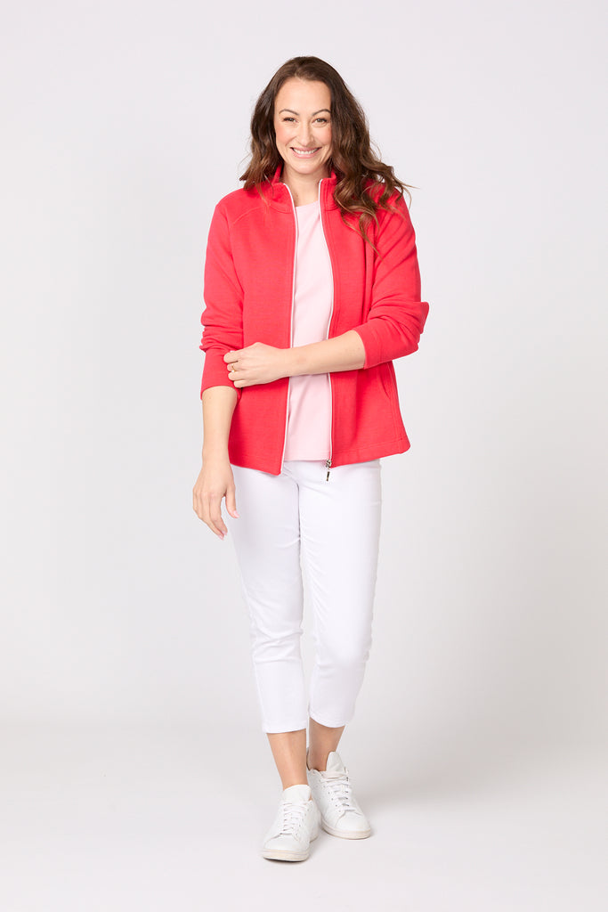 Shop Haven French Rib Zip Up Jacket in Watermelon – Fella Hamilton