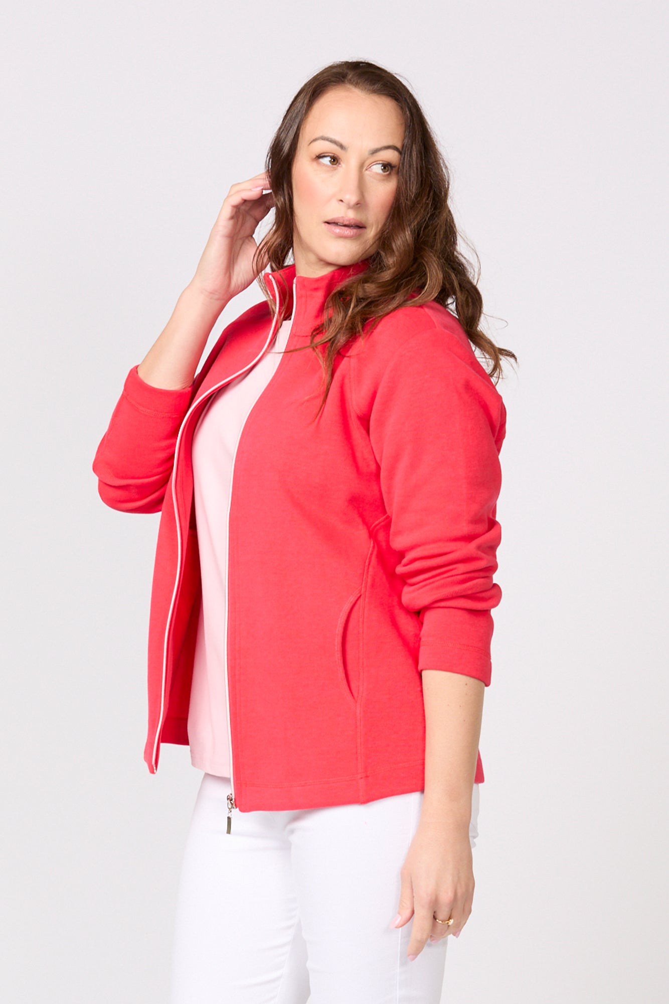 Shop Haven French Rib Zip Up Jacket in Watermelon – Fella Hamilton