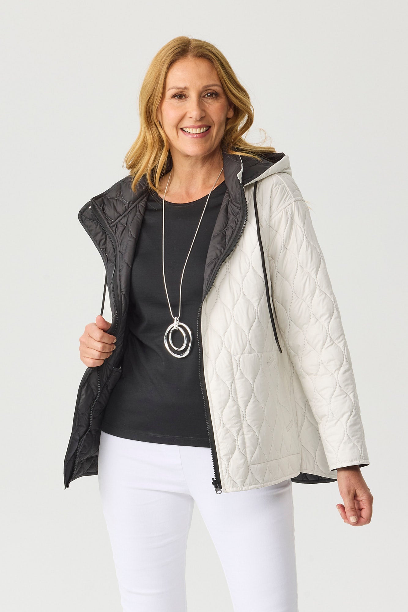 Shop Elements Reversible Jacket in Parchment/Black – Fella Hamilton