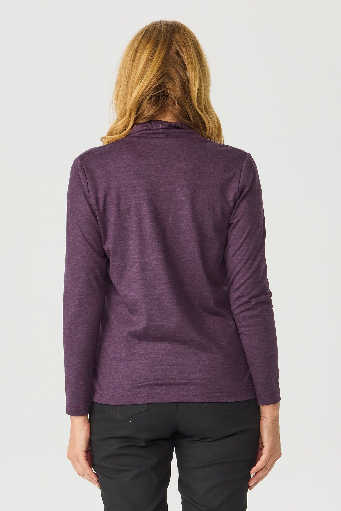 Shop Hedrena Cowl Neck Long Sleeve Top in Raisin – Fella Hamilton