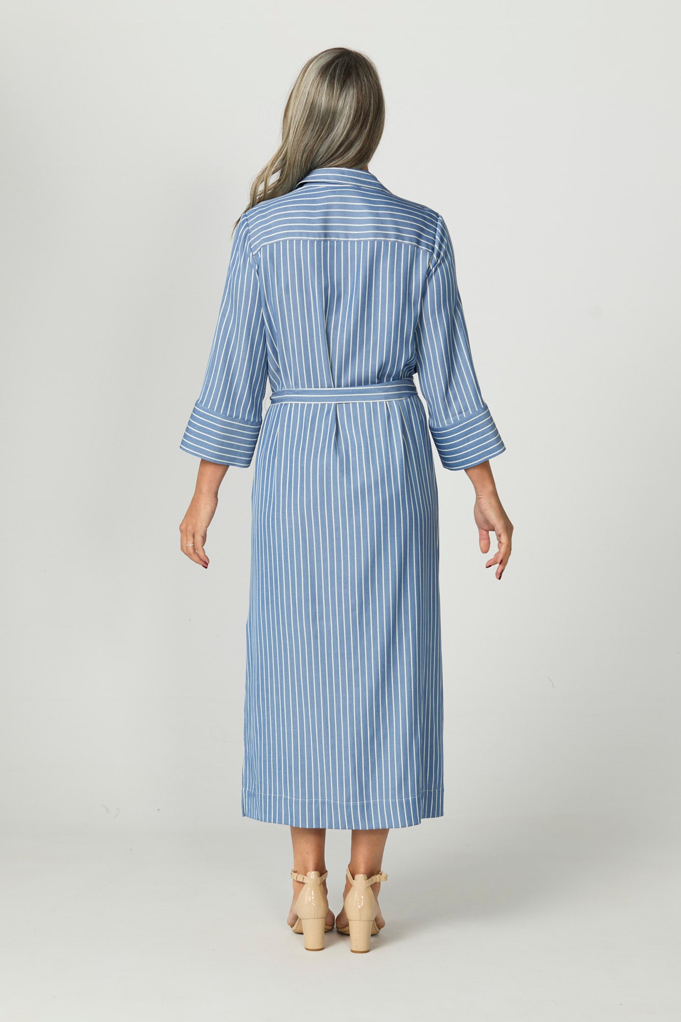 Shop Santorini Stripe Skirtmaker Dress in Blue/White – Fella Hamilton