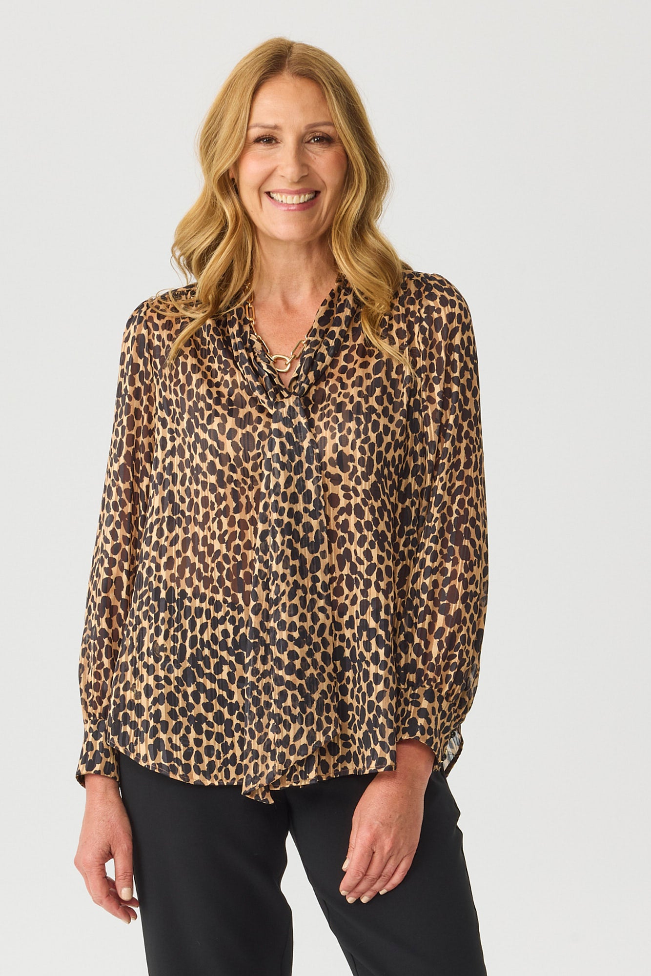 Shop Instinct Tie Neck Shirt in Black Mix – Fella Hamilton