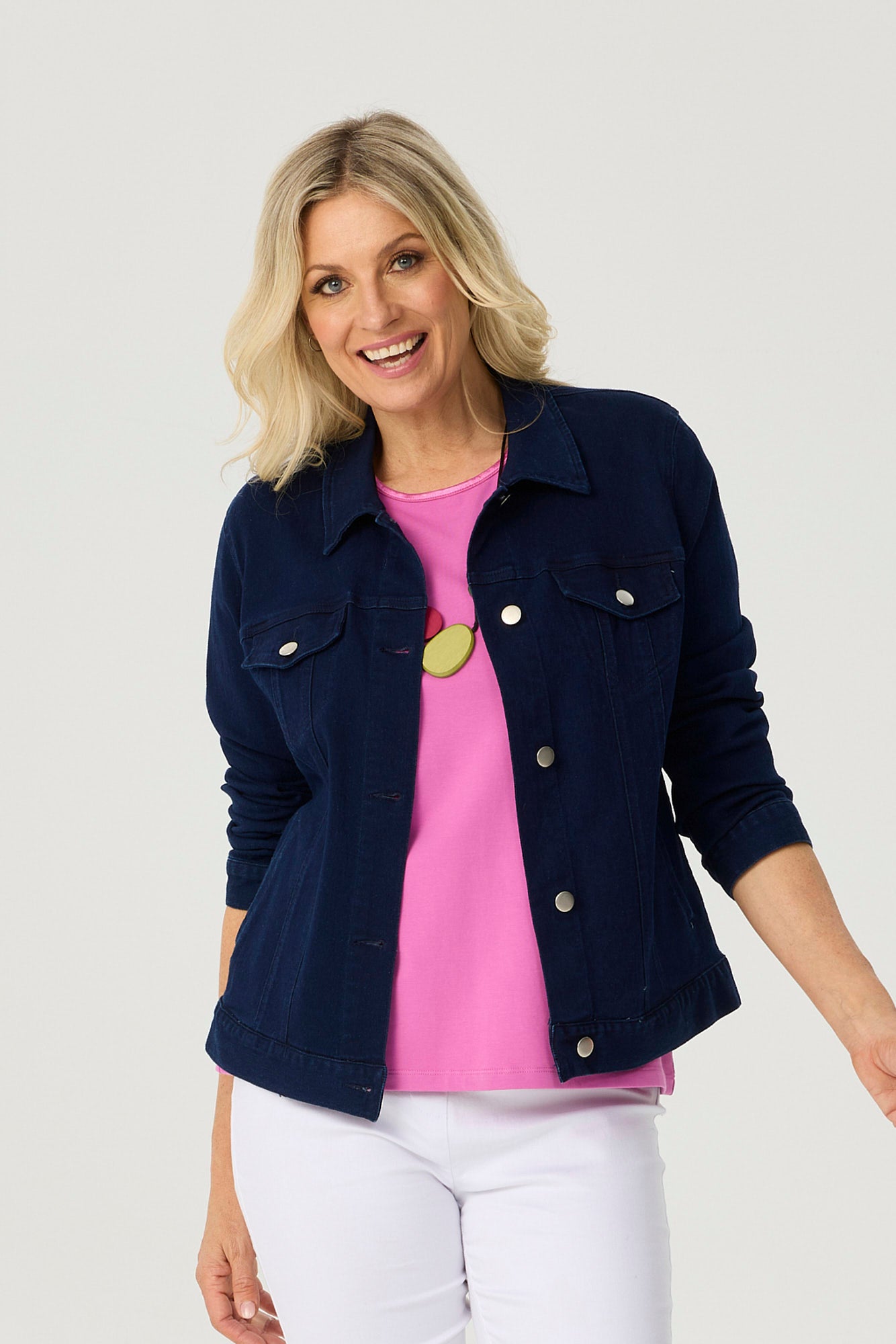Shop Collared Suzy Jacket in Indigo – Fella Hamilton