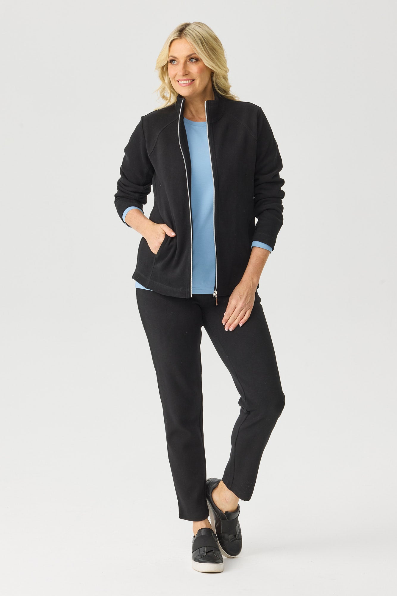 Shop Haven French Rib Zip Up Jacket in Black – Fella Hamilton