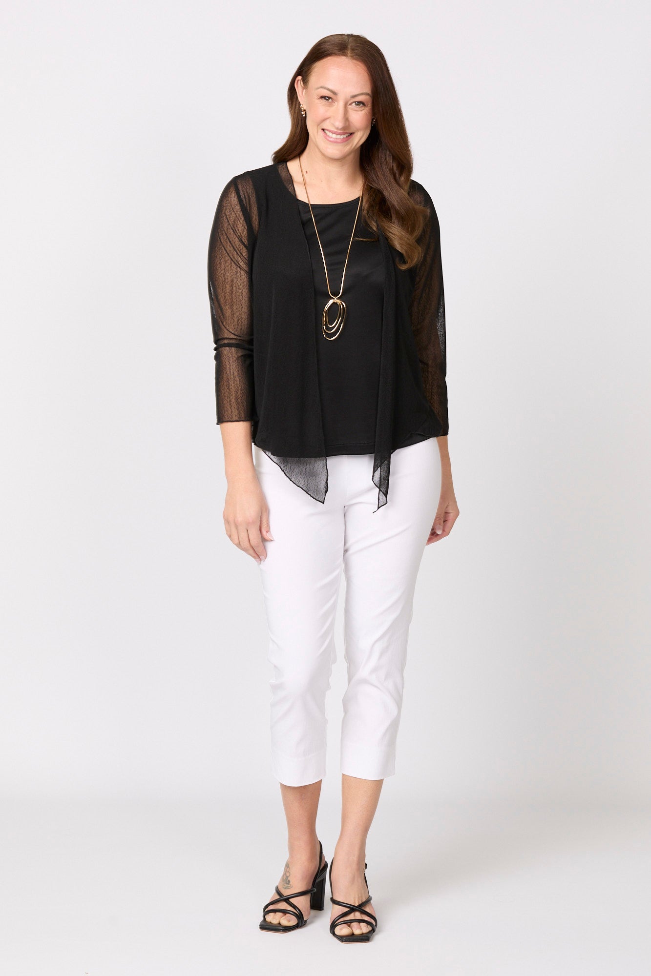 Shop Monaco Mesh Cardi in Black – Fella Hamilton