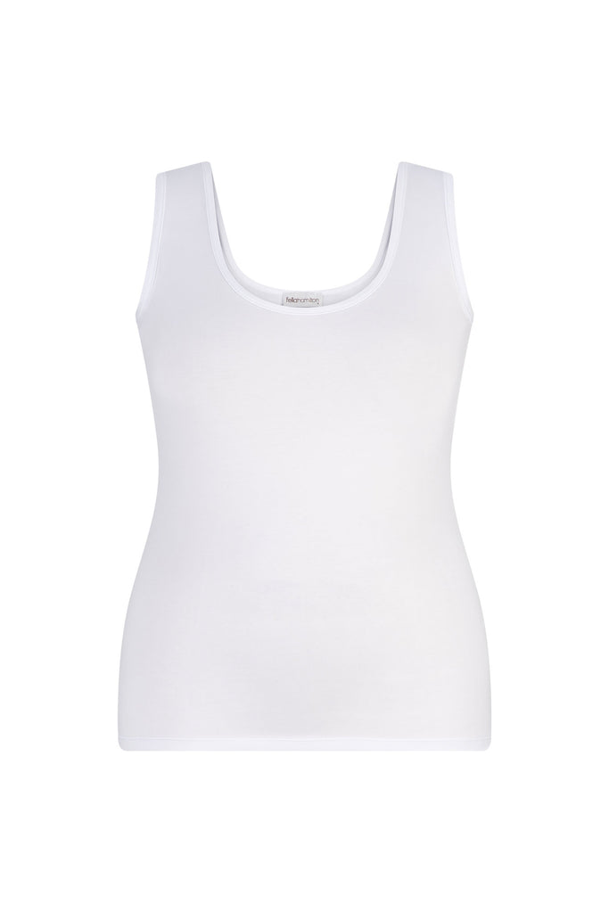 Shop Basics Narrow Strap Singlet in White – Fella Hamilton