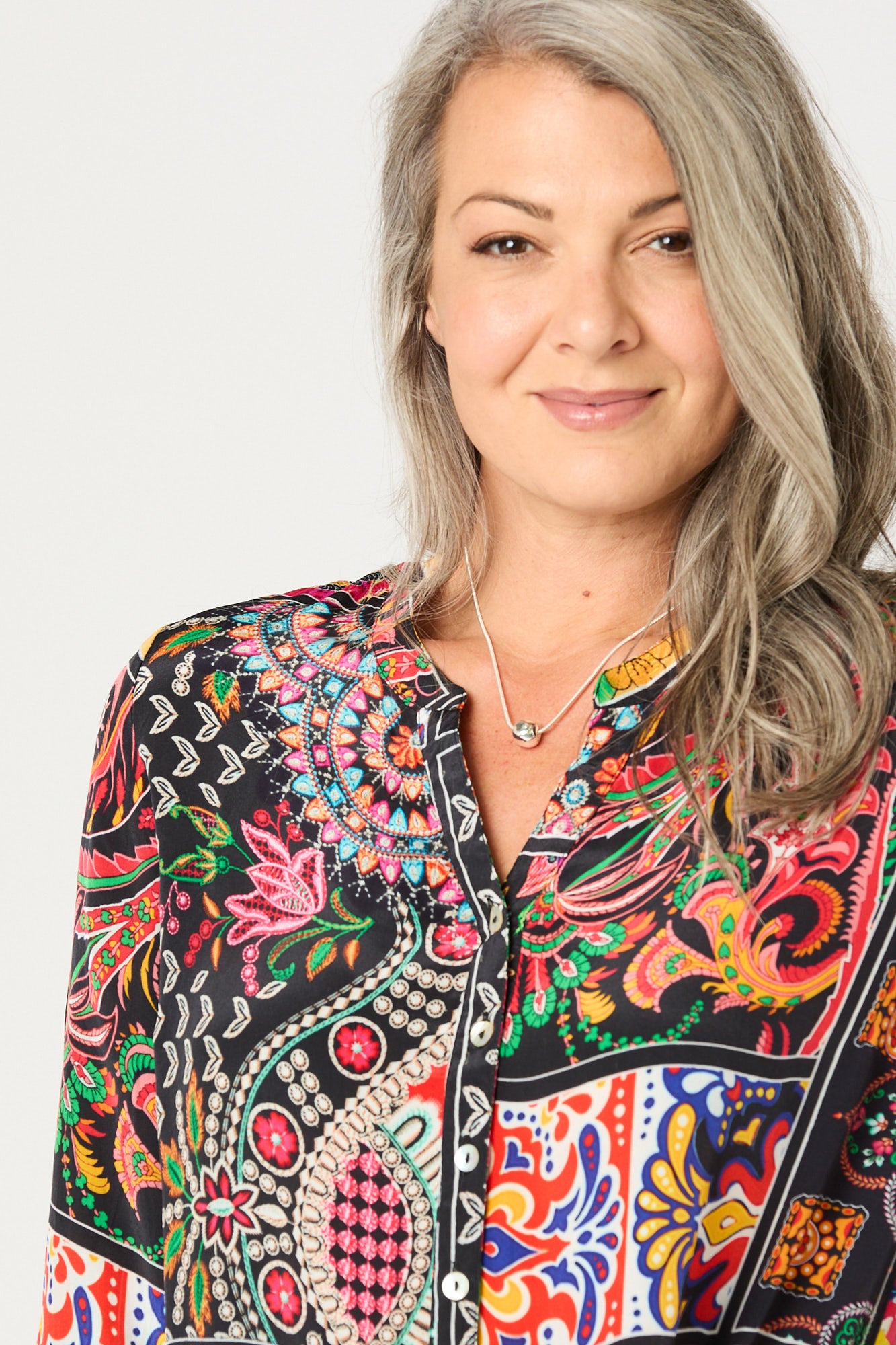 Shop Tiggy 3/4 Sleeve Popover Tunic in Black Tiles – Fella Hamilton