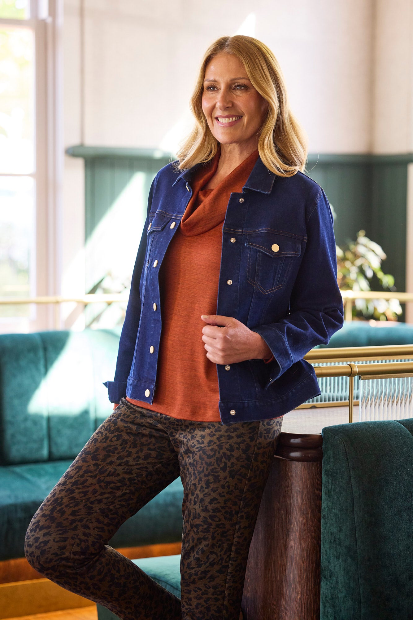 Shop Hedrena Cowl Neck Long Sleeve Top in Russet – Fella Hamilton