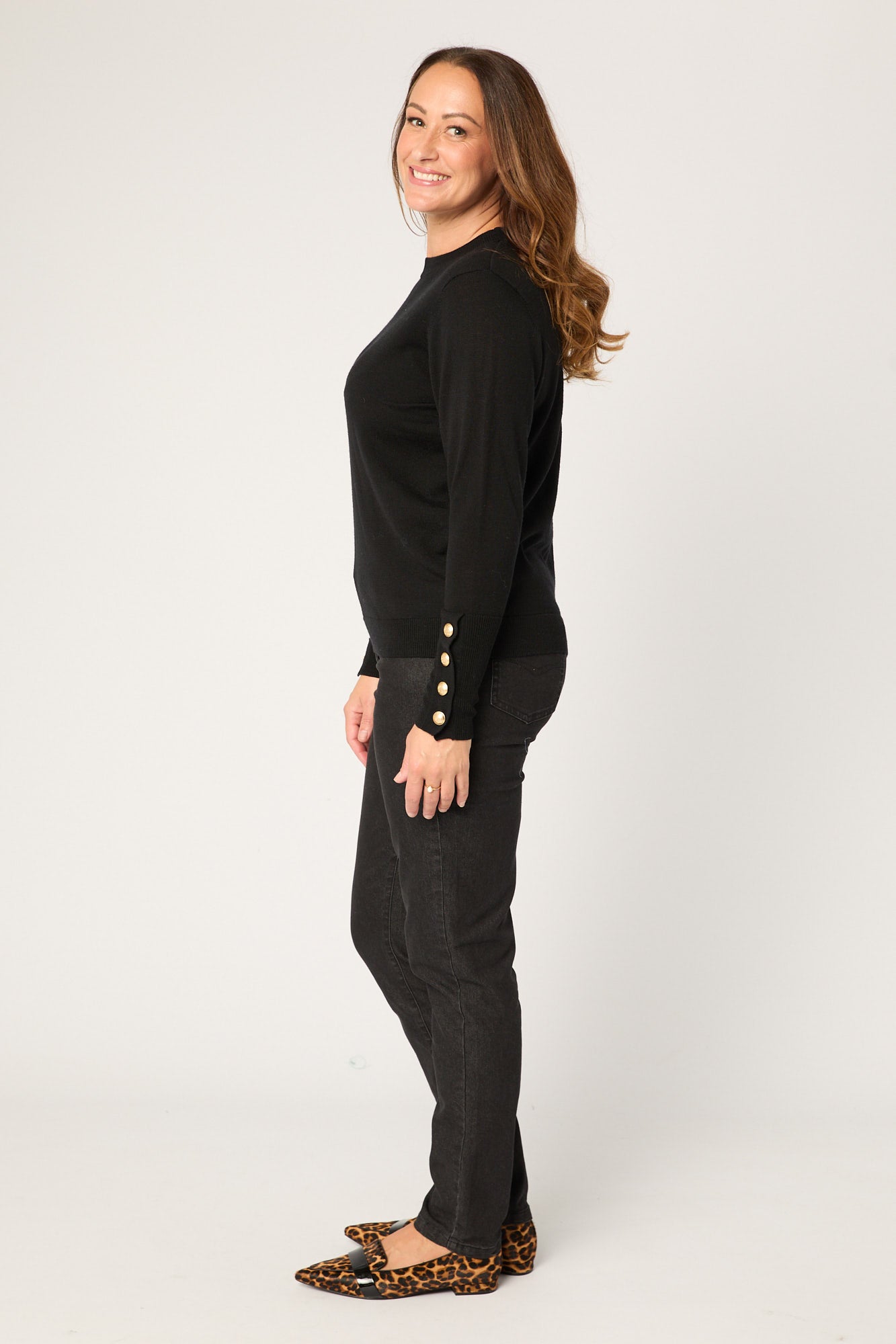 Shop Potts Point Button Cuff Sweater in Black – Fella Hamilton