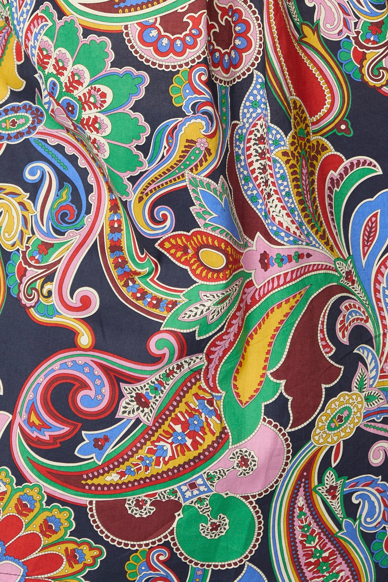 Shop Paisley Fanfare Liberty 3/4 Sleeve Shirt in Navy Multi – Fella ...