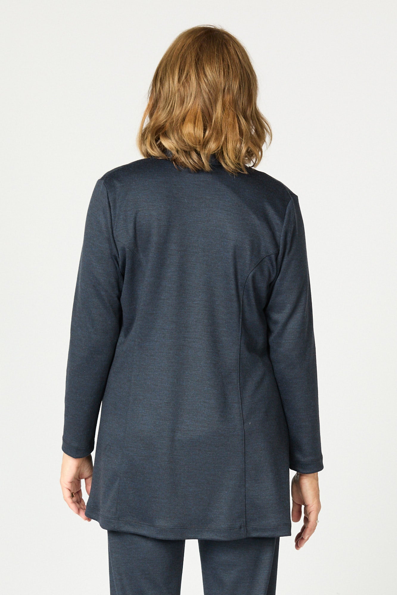 Shop Hedrena Interlock Swing Cardigan in Dark Navy Marle – Fella Hamilton