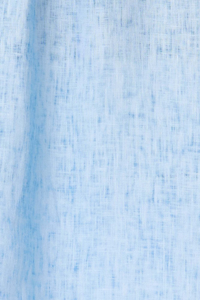 Shop Frost 3/4 Sleeve Collarless Shirt in Blue – Fella Hamilton