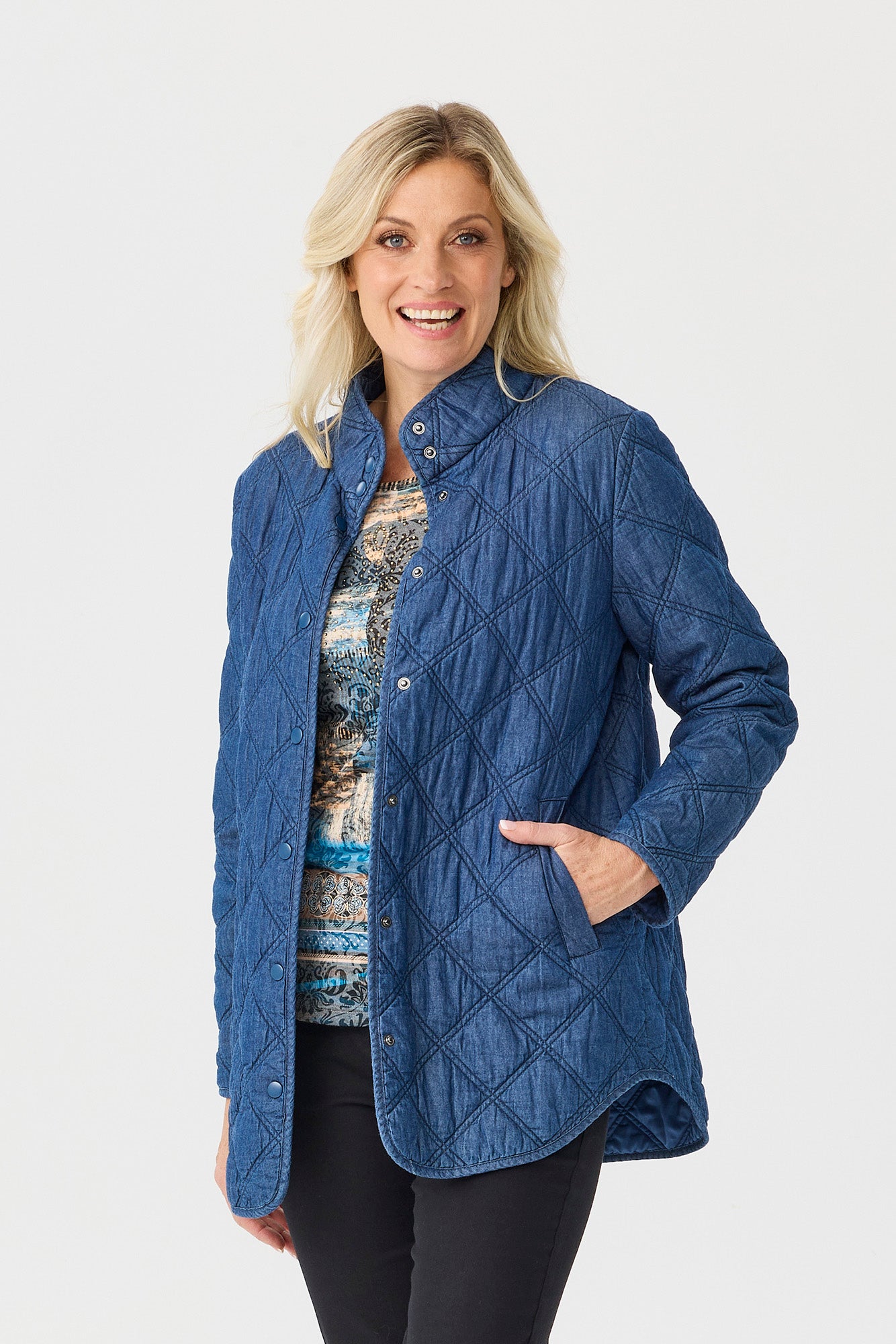 Shop Blue Moon Quilted Jacket in Indigo – Fella Hamilton